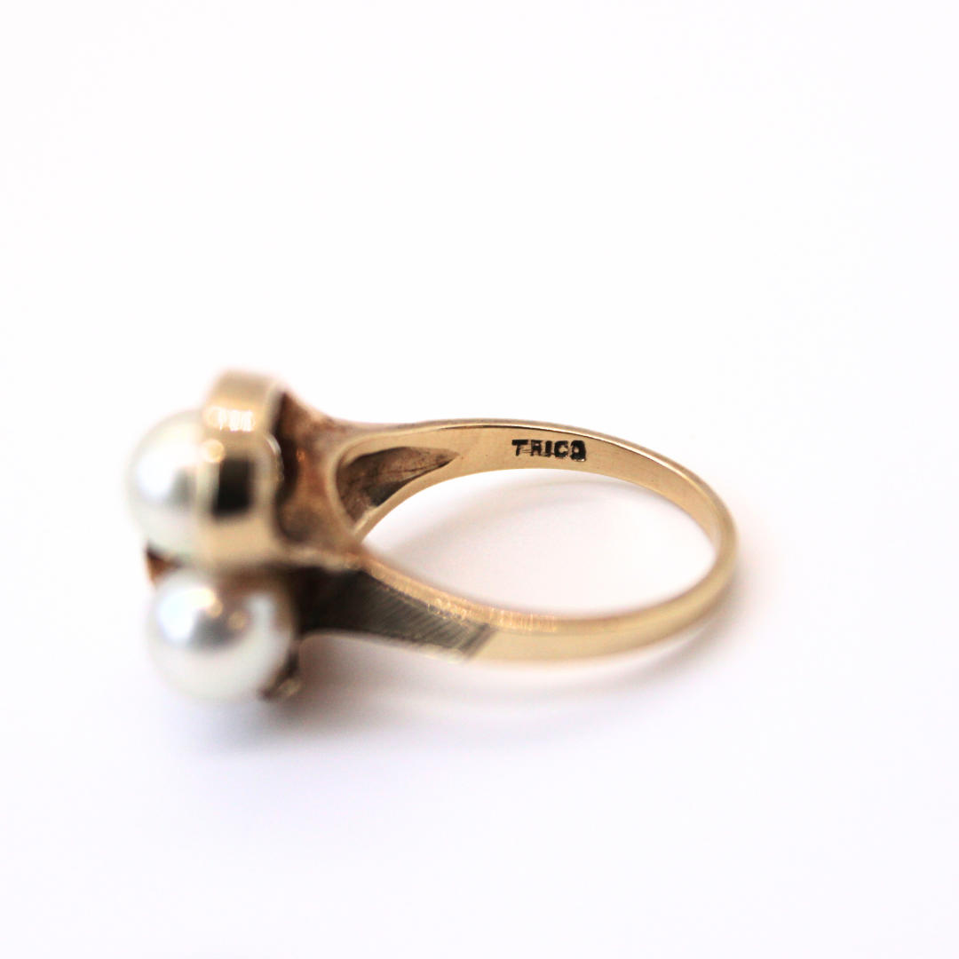 10K pearls ring – Gemwheel - La ronde des bijoux